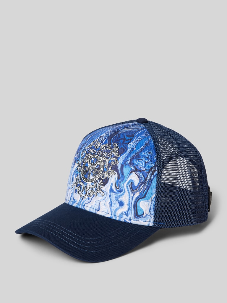 CARLO COLUCCI Trucker Cap mit Label-Print (blau) online kaufen