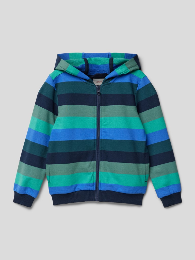 s.Oliver RED LABEL Sweatjacke mit Streifenmuster (marine) online kaufen