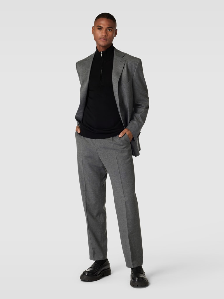 HUGO Pantalon in effen design, model 'Teagan' in zilver gemêleerd ...