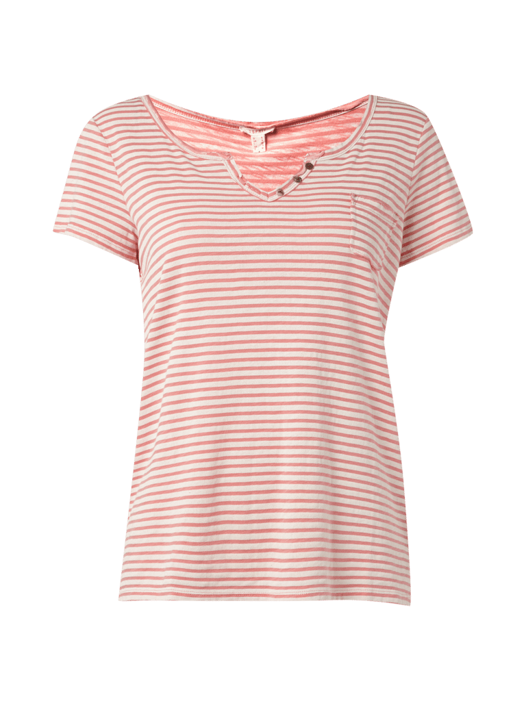 Esprit Serafino-Shirt mit offenen Abschlüssen (pink) online kaufen