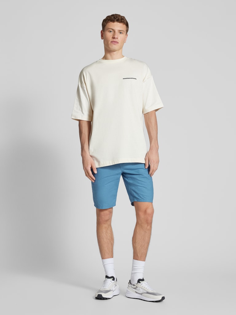 Blend Regular Fit Leinenshorts mit elastischem Bund (blau) online kaufen