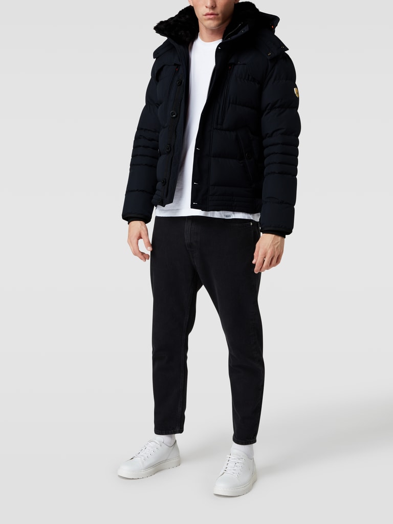 Wellensteyn Regular fit gewatteerd jack met labelpatch, model 'STARSTREAM' in marineblauw online ...