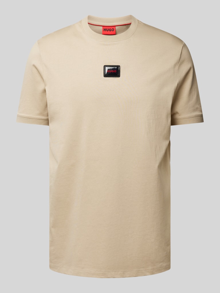 HUGO T-Shirt mit Label-Badge Modell 'Diragolino' (beige) online kaufen