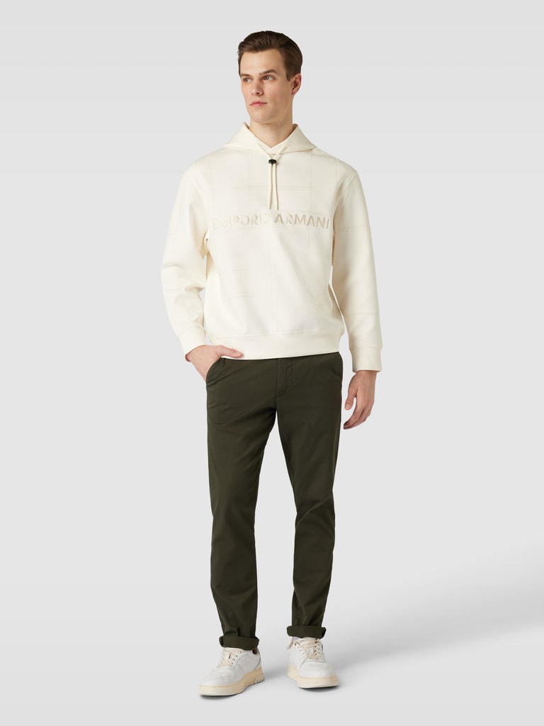 Emporio Armani Hoodie mit rückseitigem Logo-Stitching (offwhite) online ...