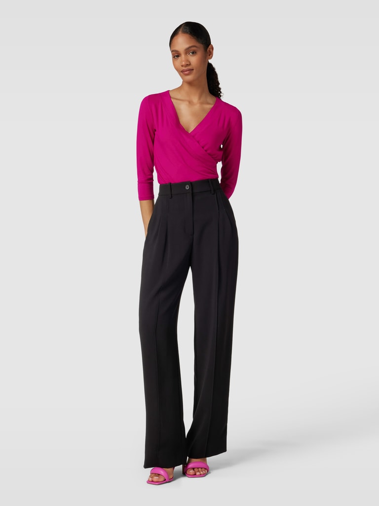 Lauren Ralph Lauren T-Shirt aus Viskose-Elasthan-Mix mit V-Ausschnitt ...