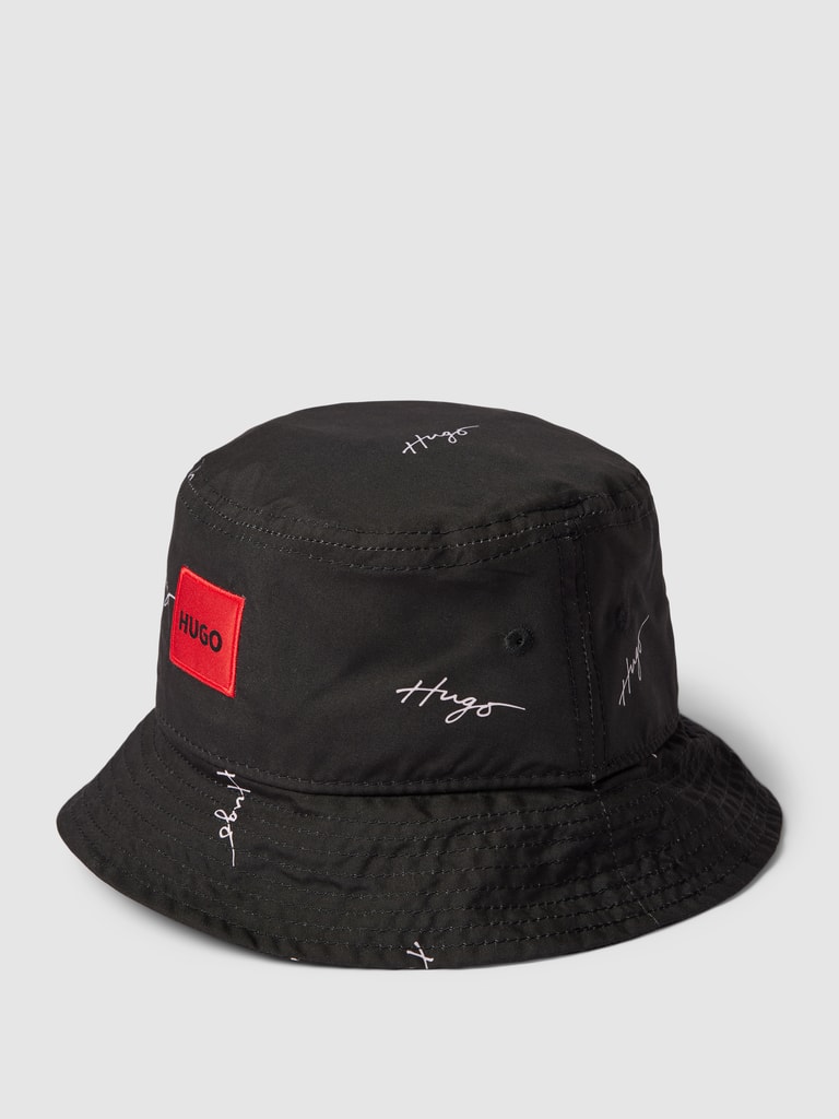 HUGO Bucket Hat mit Label-Print (black) online kaufen