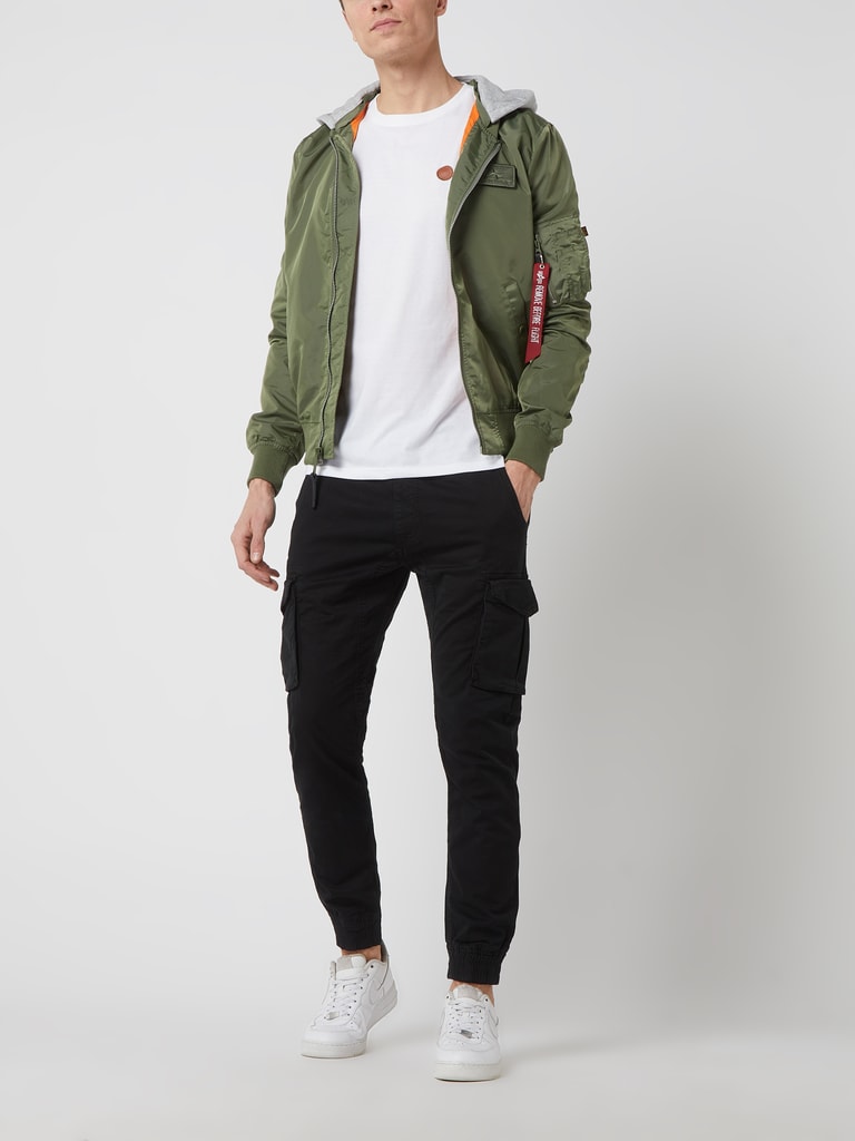 Alpha Industries Cargohose mit Label-Details Modell 'Twill' (black ...