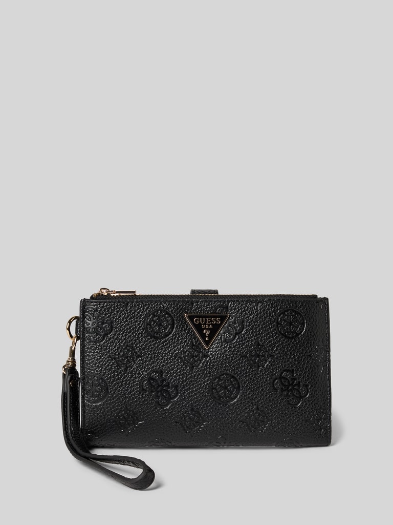 Guess Portemonnaie mit Label-Detail Modell 'CRESIDIA' (black) online kaufen