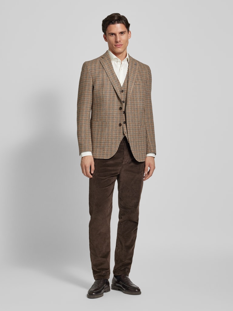 CG - Club of Gents Slim fit 2-knoops colbert, model 'Adyson' in beige ...
