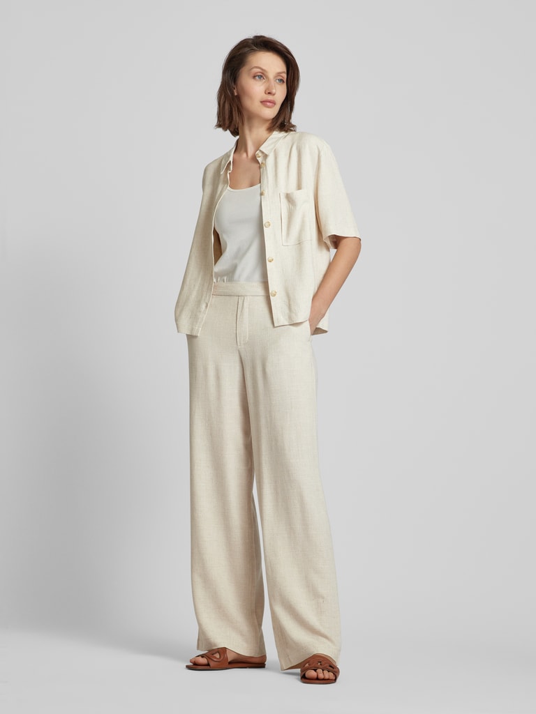 Object Bluse aus Viskose-Leinen-Mix Modell 'SANNE' (sand) online kaufen