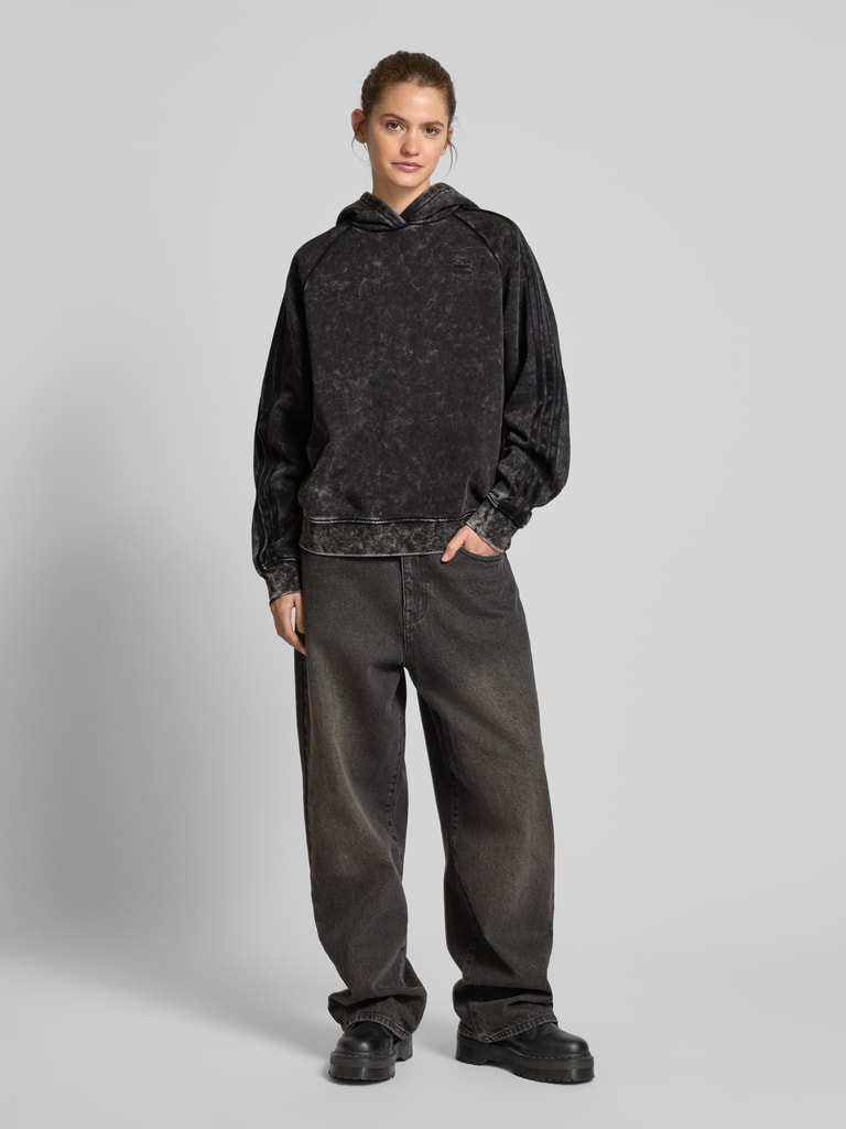 adidas Originals Oversized hoodie met labelstitching in zwart online kopen | P&C