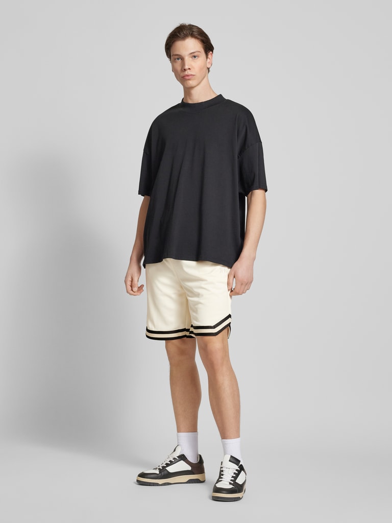 Redefined Rebel Regular fit korte mesh broek met contraststrepen, model ...