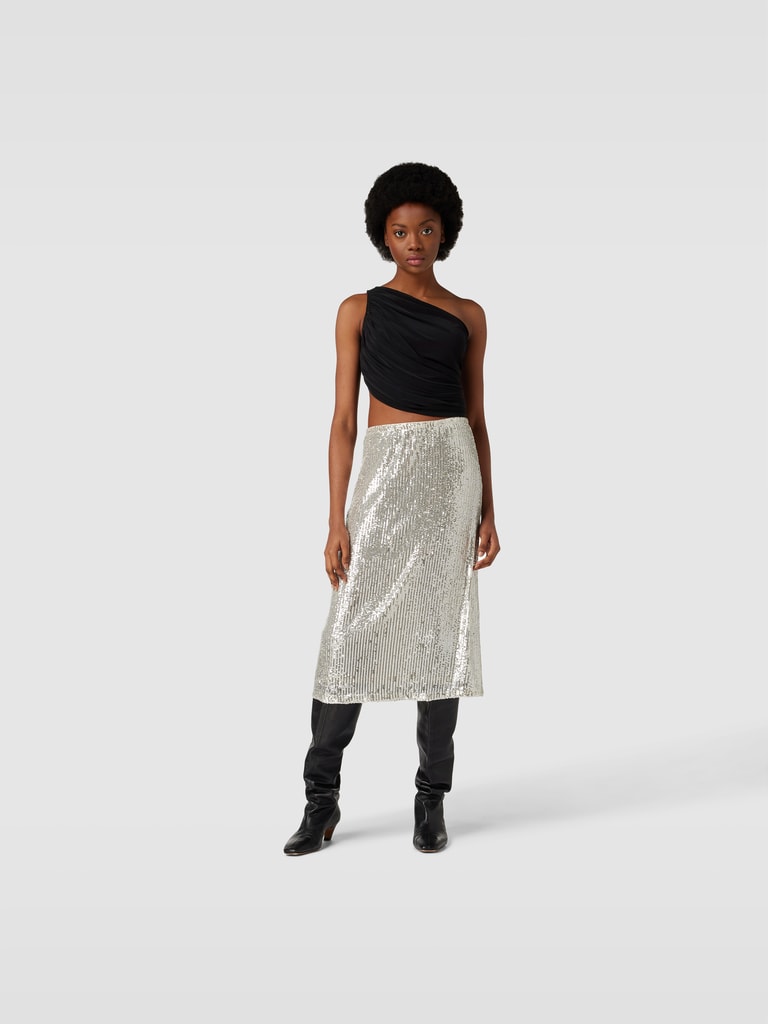 Norma Kamali Crop Top im One-Shoulder-Look (black) online kaufen