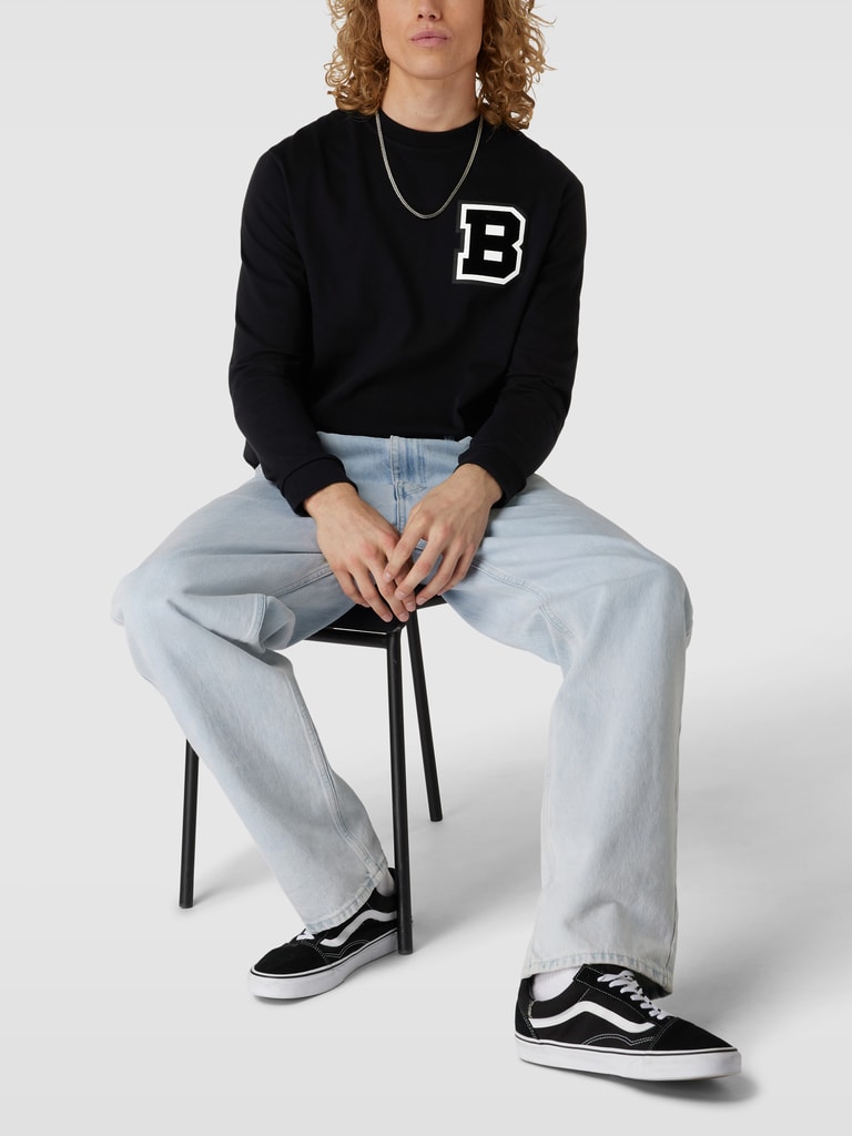 Balr. Sweatshirt mit Label-Print Modell 'Frank' (black) online kaufen