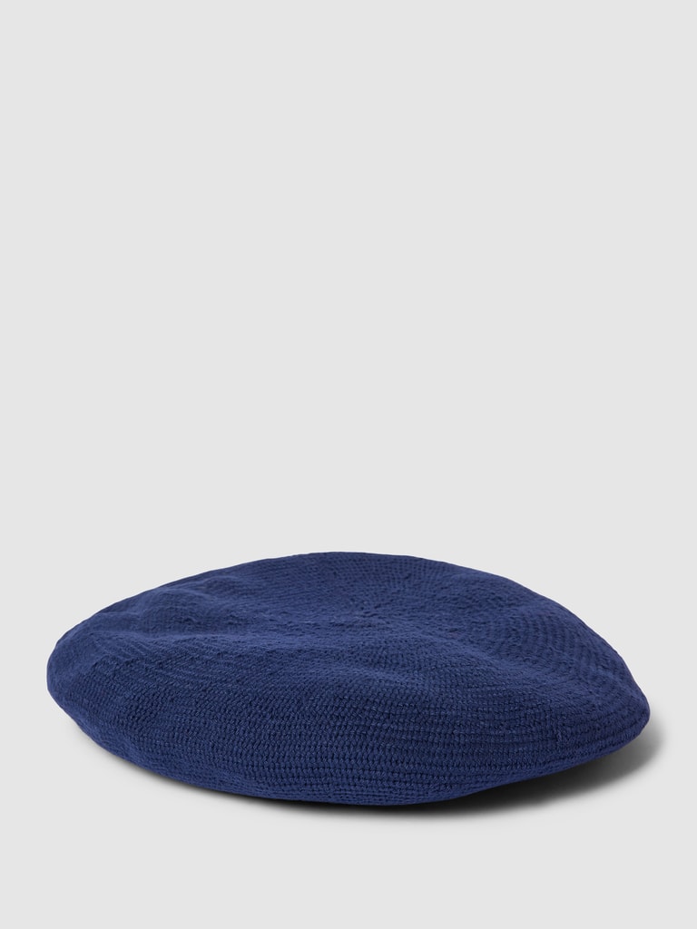 Loevenich Baskische baret in gebreide look in marineblauw online kopen ...