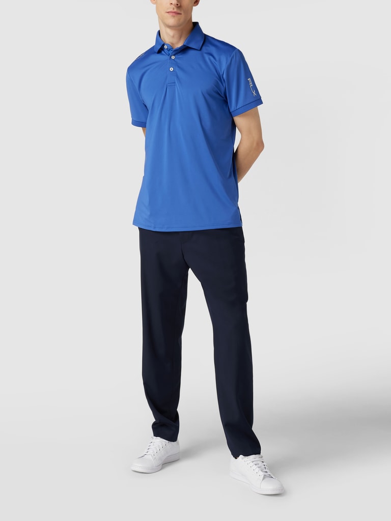 Polo Ralph Lauren Poloshirt mit Label-Print in metallic (royal) online ...