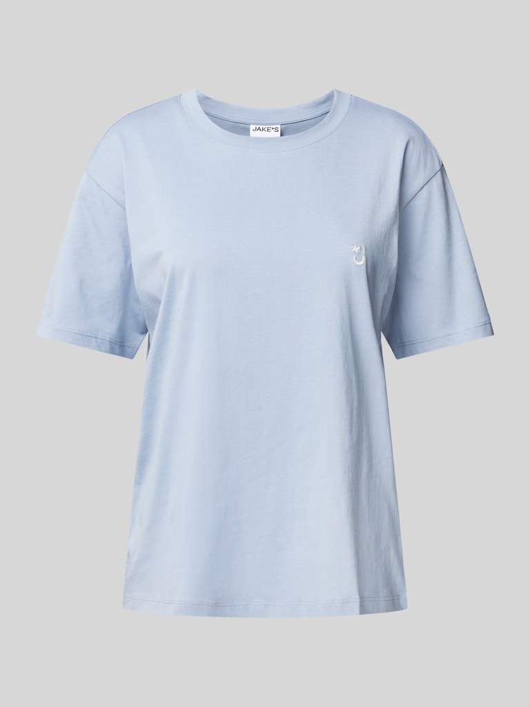 Kup online Jake*s Casual Góra od piżamy z wyhaftowanym logo (błękitny)