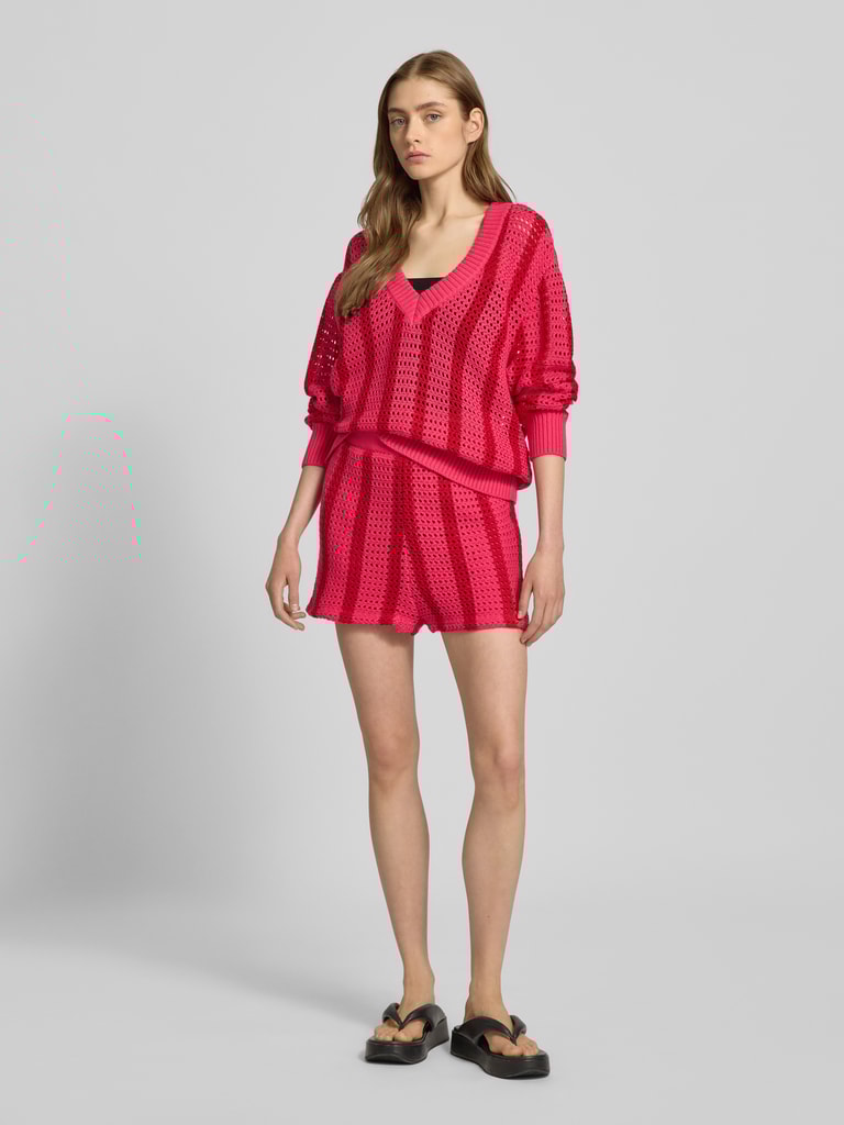 Colourful Rebel Strickpullover mit Lochmuster Modell 'Lizza' (pink ...