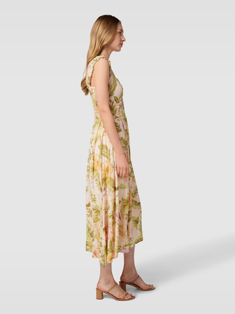 Guess Midi-jurk met bloemenmotief, model 'SUSANNA' in zand online kopen ...