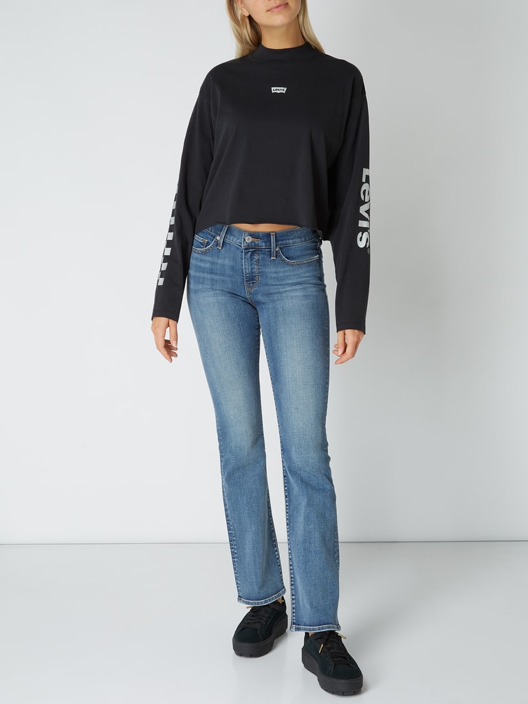 Levi's® 300 Stone-washed shaping bootcut jeans in jeans gemêleerd ...