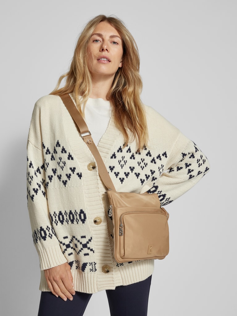 BOGNER Handtas met labeldetail, model 'VERBIER PLAY SERENA' in camel ...