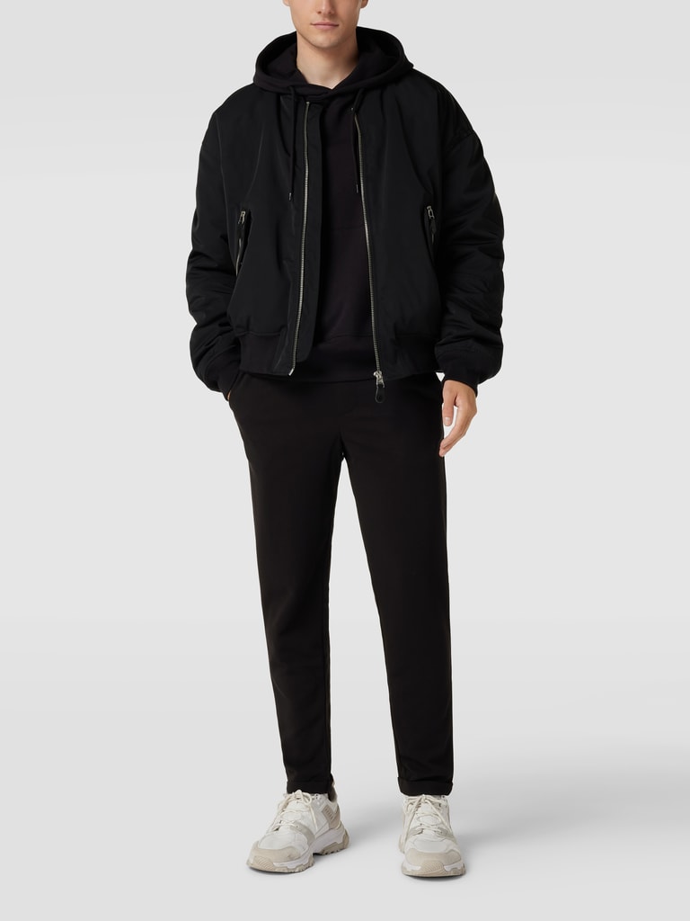 SELECTED HOMME Sweatpants met structuurmotief, model 'SWEA' in zwart ...