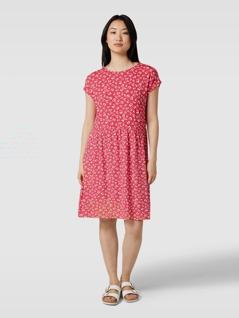 ICHI Knielanges Kleid mit Allover-Muster Modell 'Lisa' (kirsche) online ...