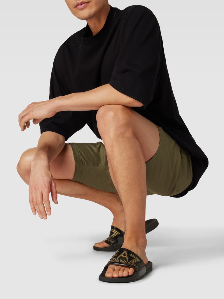 EA7 Emporio Armani Slides mit Label-Details Modell 'SEA WORLD VISIBI ...