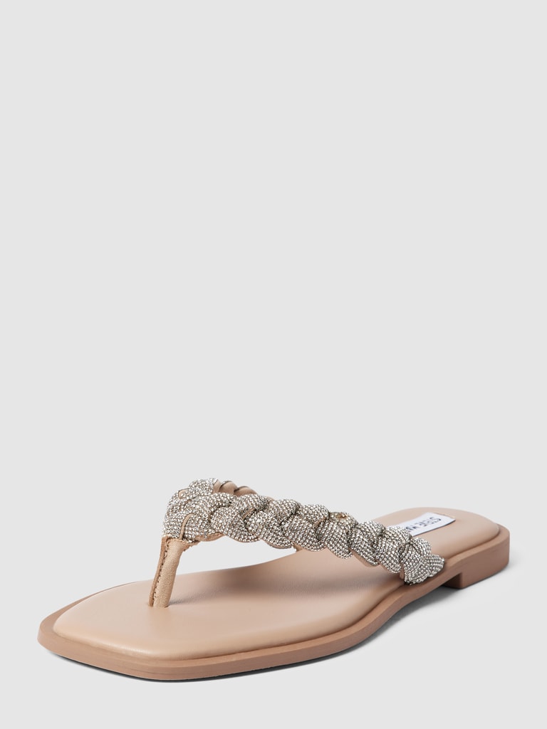 Steve Madden Teenslippers met strass-steentjes, model 'AMILY' in zilver ...