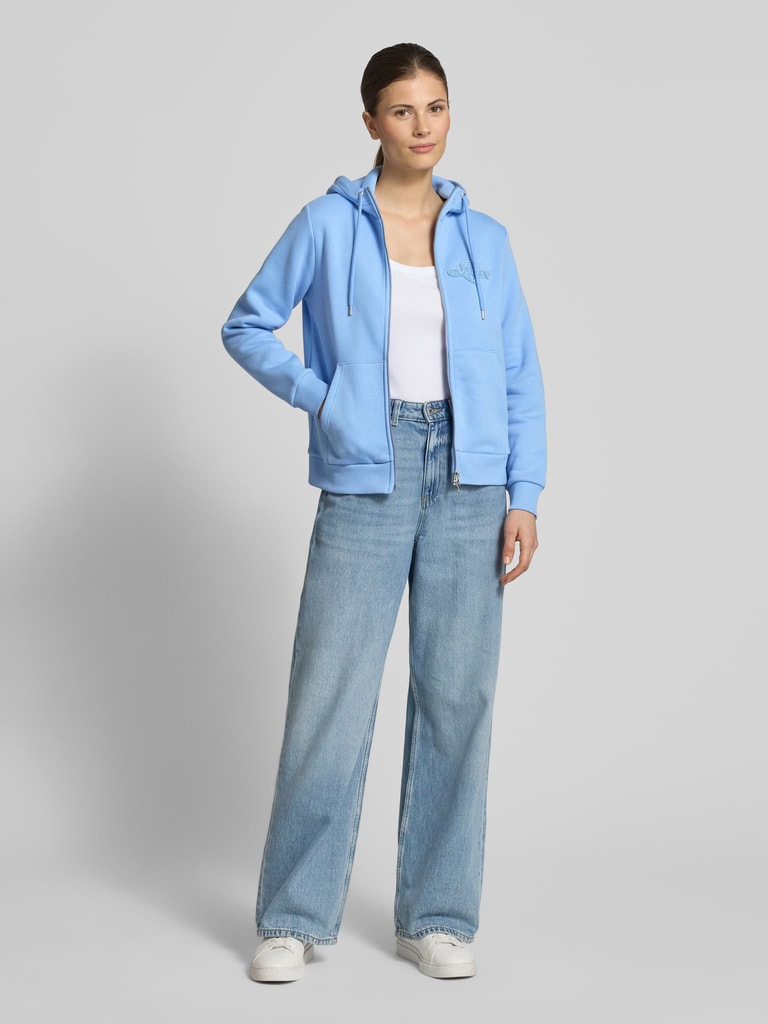 Gant Sweatjacke mit Zweiwege-Reißverschluss und Label-Stitching ...