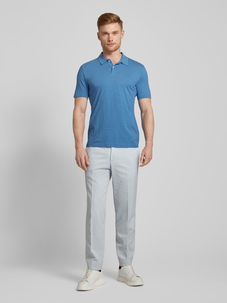 Marc O'Polo Shaped Fit Poloshirt mit Label-Stitching (rauchblau) online ...