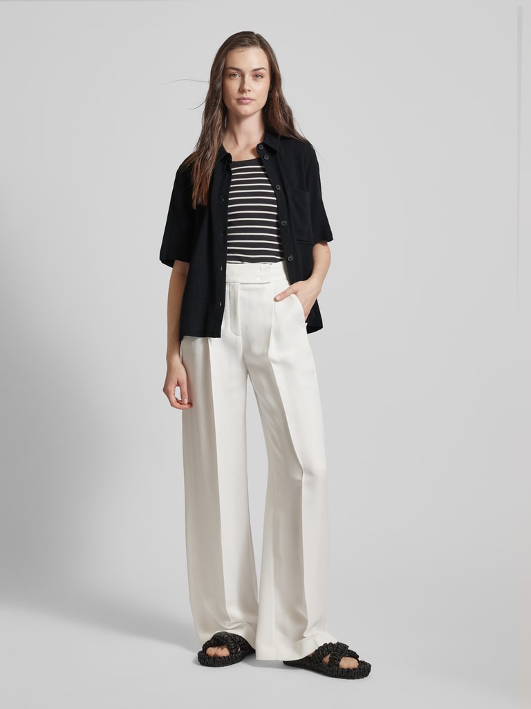 Object Bluse aus Viskose-Leinen-Mix Modell 'SANNE' (black) online kaufen