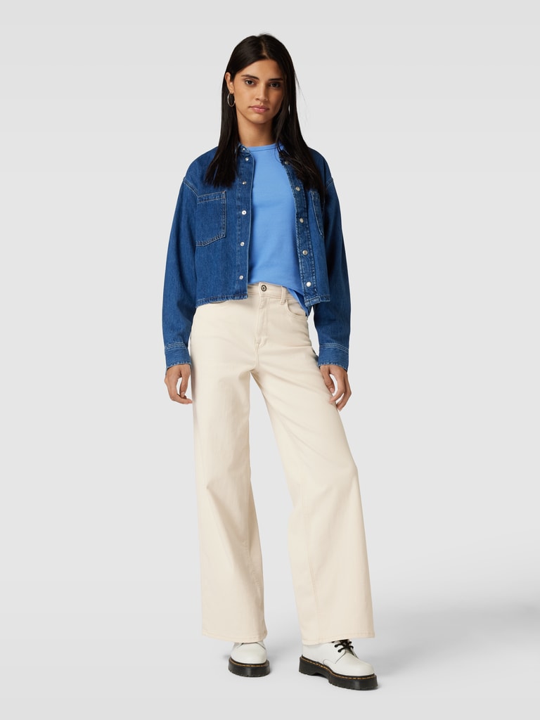 Only Bootcut jeans met labeldetails, model 'MADISON' in ecru online ...