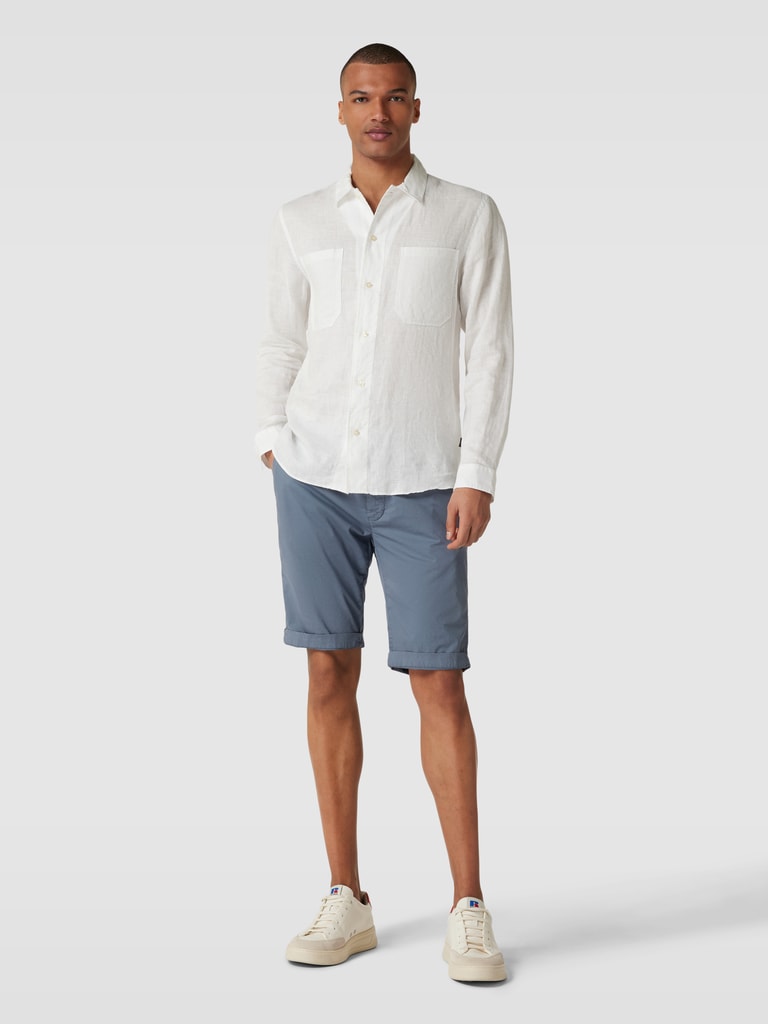 Mason's Bermuda met steekzakken, model 'London' in middengrijs online ...