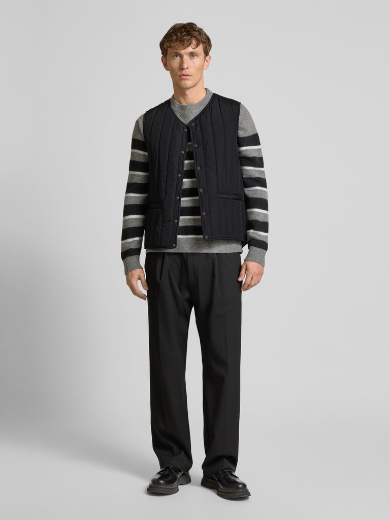 Les Deux Steppweste mit Druckknopfleiste Modell 'Martin' (black) online ...