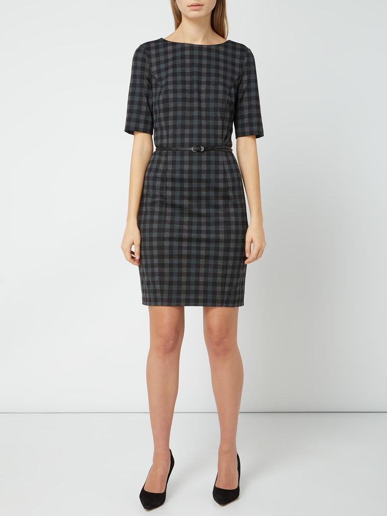 Esprit Collection Jurk met pepita-dessin in zwart online kopen | P&C