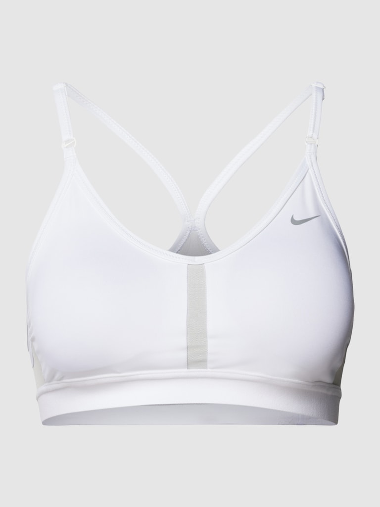 NIKE TRAINING Sport-BH mit Logo-Print Modell 'INDY' (weiss) online kaufen