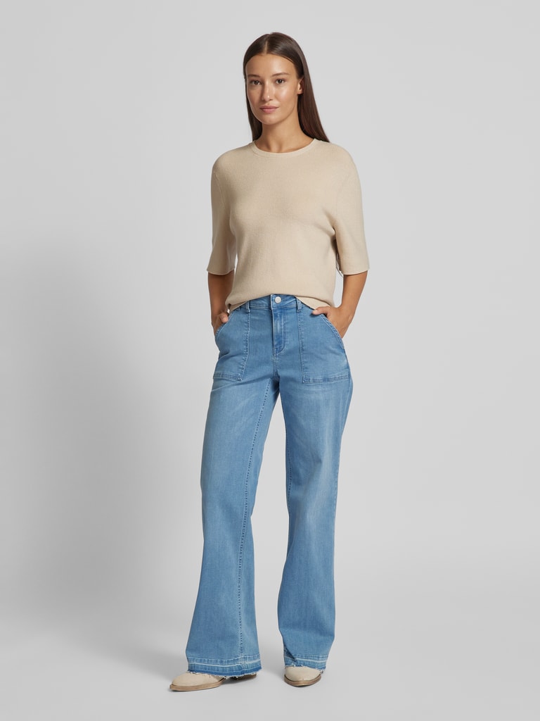 Milano Italy Used-Look-Jeans mit weitem Bein (jeansblau) online kaufen