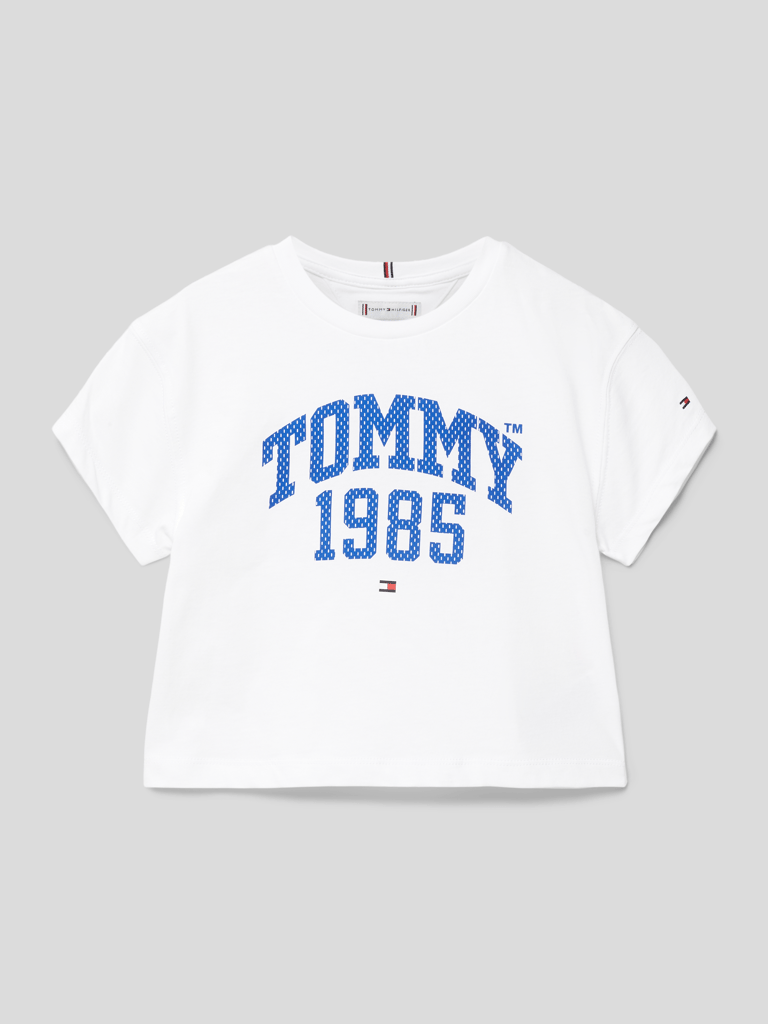 Tommy Hilfiger Kids Cropped T-Shirt mit Logo-Print Modell 'VARSITY ...