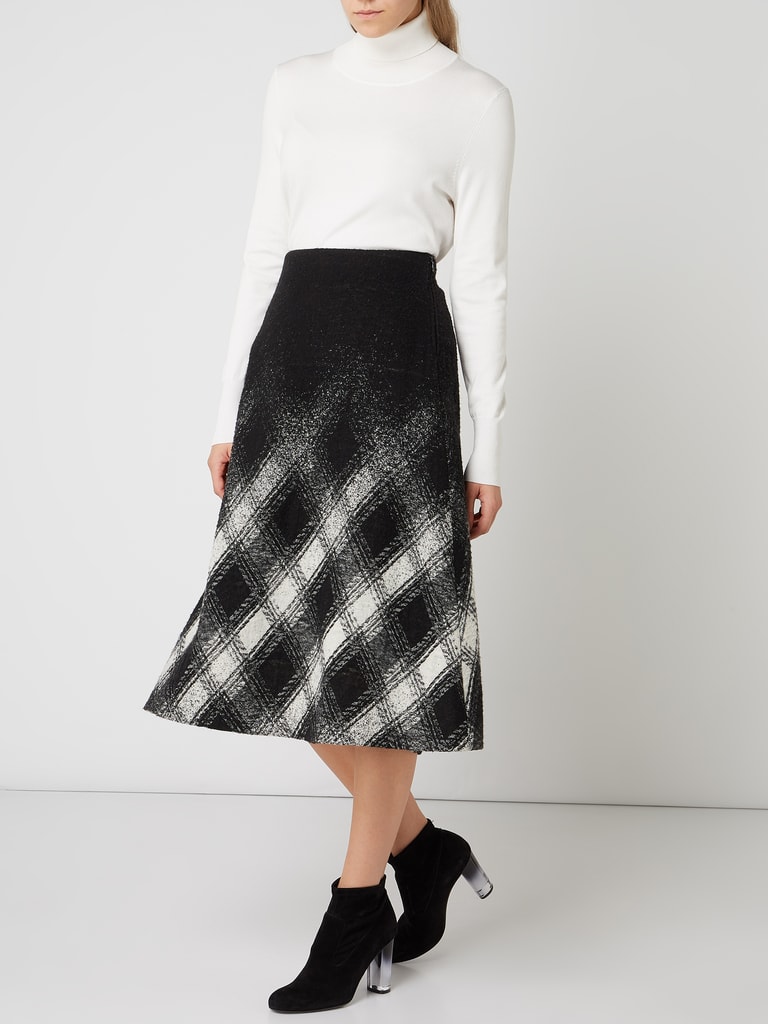Christian Berg Woman Midi-Rock mit Karomuster (black) online kaufen