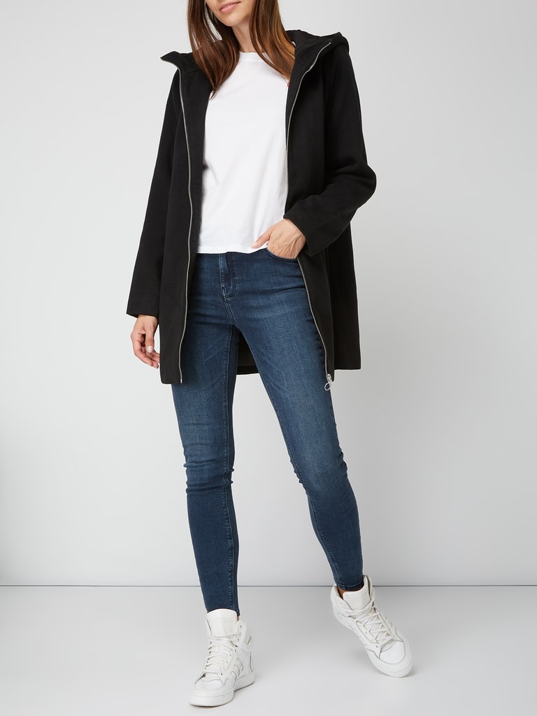 Vila Korte jas met capuchon in zwart online kopen | P&C