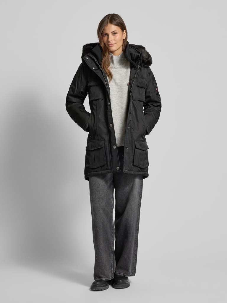 Wellensteyn Shaped fit functioneel jack met opstaande kraag, model 'SCHNEEZAUBER' in zwart ...