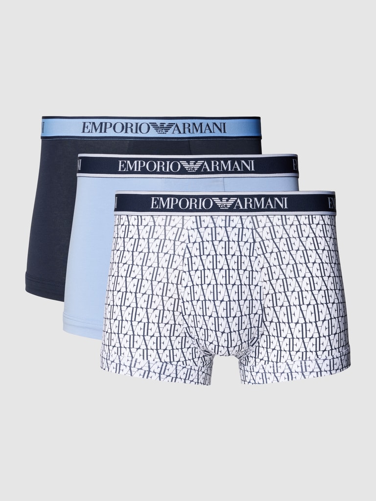 Emporio Armani Trunks mit elastischem Logo-Bund im 3er-Pack (blau ...