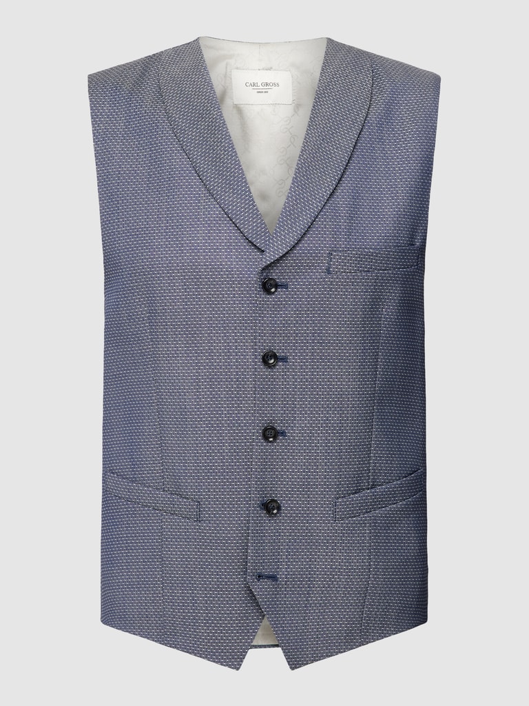 Carl Gross Anzugweste aus Schurwolle mit Allover-Muster Modell 'Warren ...