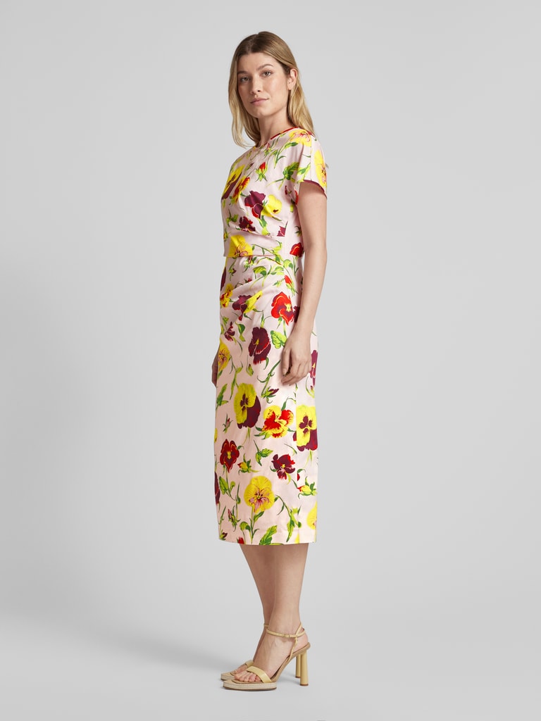 Weekend Max Mara Midikleid mit floralem Muster Modell 'KIM' (rosa ...