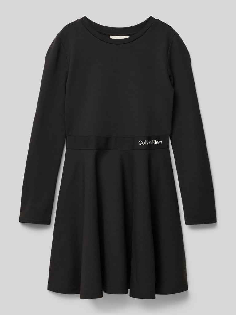 Calvin Klein Jeans Kleid mit Label-Print (black) online kaufen