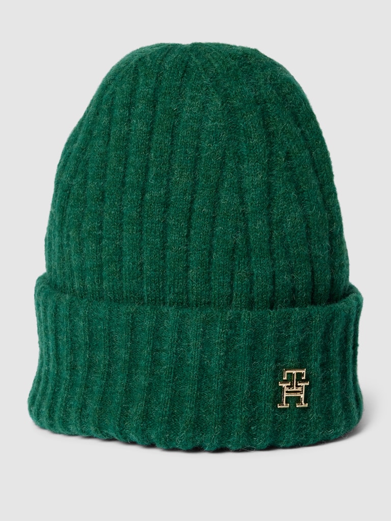 Tommy Hilfiger Muts met labelapplicatie, model 'FLUFFY' in donkergroen online kopen | P&C
