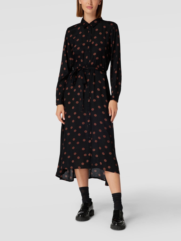 Kaffe Hemdblusenkleid mit Punktmuster Modell 'KAOLINE' (black) online ...
