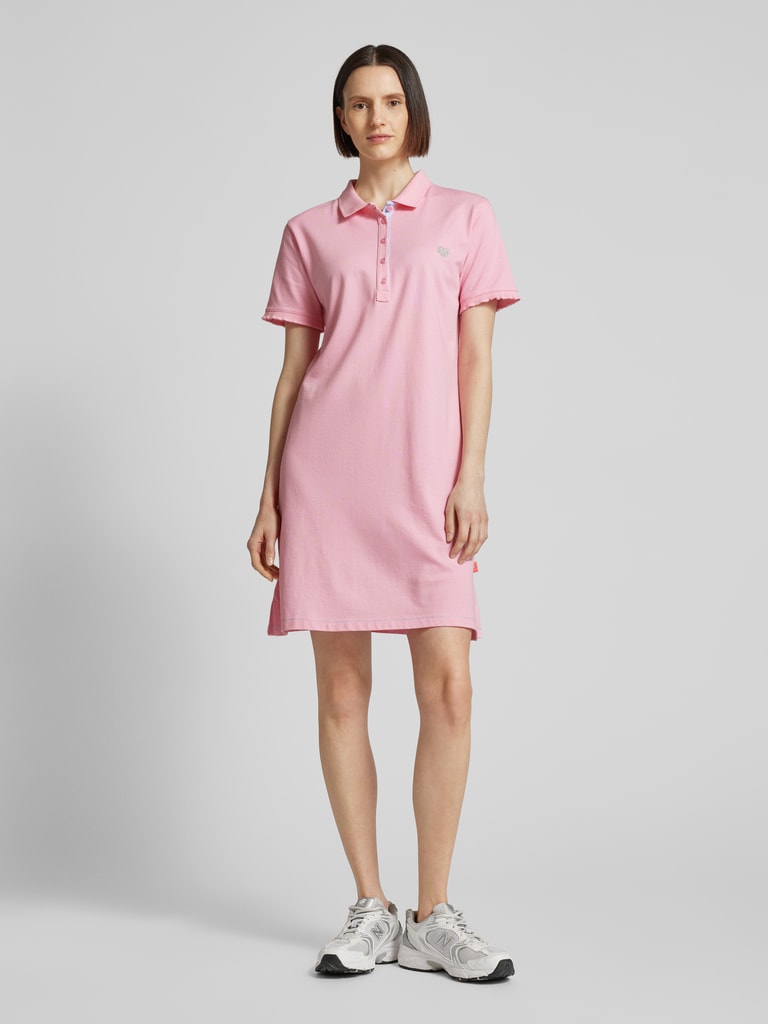 Frieda & Freddies Polokleid mit Motiv-Stitching (rosa) online kaufen