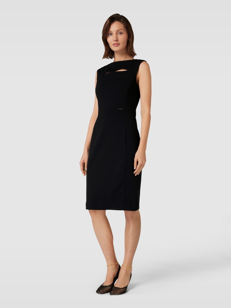Calvin Klein Womenswear Mini-jurk met cut-out, model 'SCUBA' in zwart online kopen | P&C
